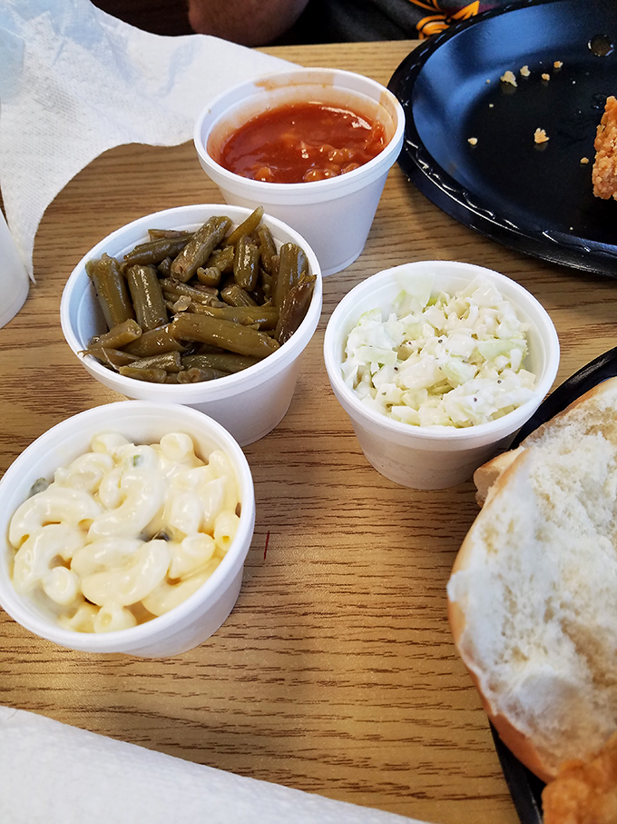 The supporting cast deserves applause too – these homestyle sides provide the perfect harmony to the chicken's starring role.