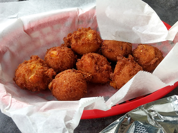 These conch fritters aren't just appetizers—they're edible postcards from the Florida coast. Crispy, golden spheres of happiness that disappear faster than beach parking on a holiday weekend.