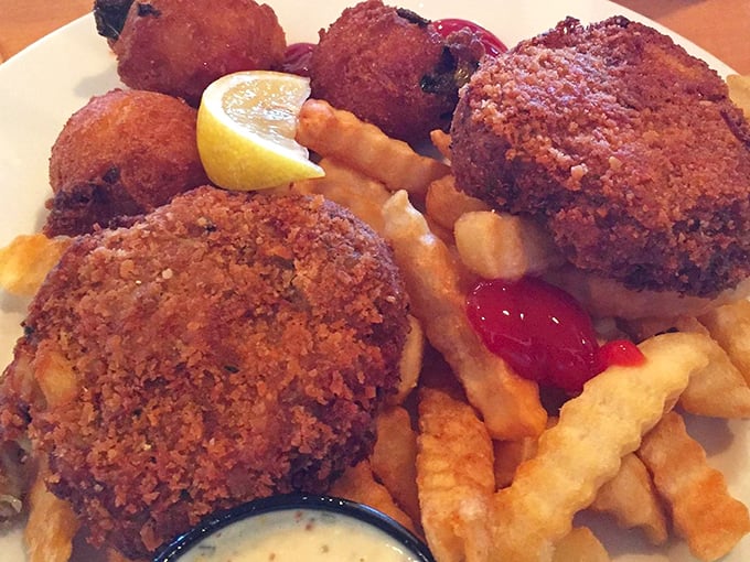 Crab cakes that actually taste like crab—revolutionary concept! These golden-crusted beauties make a compelling case for simplicity over showmanship. 