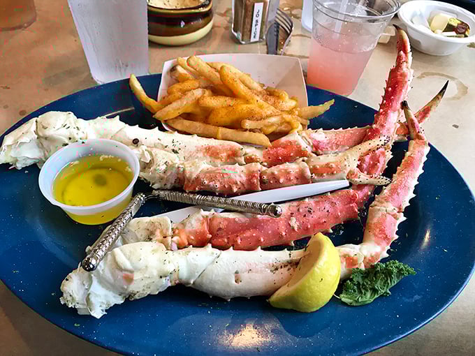 These king crab legs aren't just dinner—they're an event. Crack, dip, savor, repeat: the rhythm of a perfect seafood feast at Waterman's.