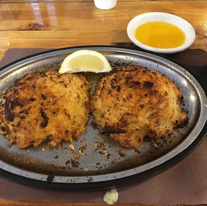 These golden crab cakes aren't just seafood—they're crispy-edged discs of joy that would make Maryland jealous.