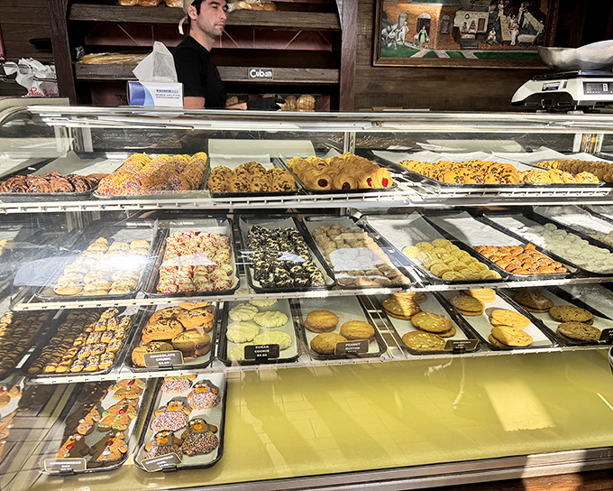 The pastry case at La Segunda isn't just a display—it's a museum where every exhibit is edible. Sweet temptation in multiple forms.