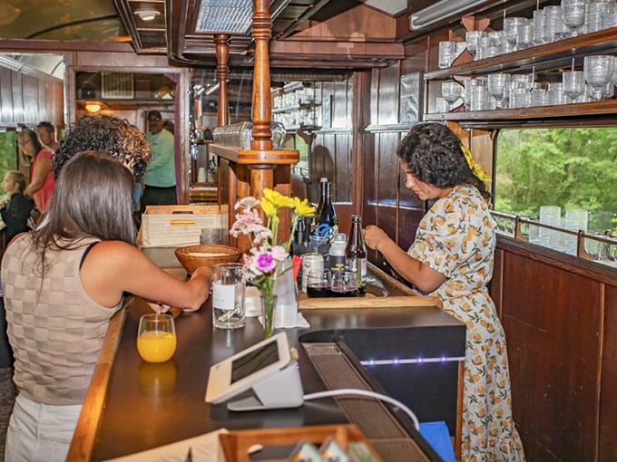 The dining car transforms train travel into a moveable feast, where locally-sourced delights are served with a side of spectacular scenery rushing past your window.