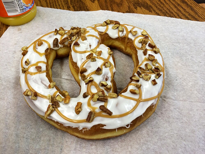 This caramel pecan donut isn't just breakfast—it's an event. The kind worth planning an entire road trip around.