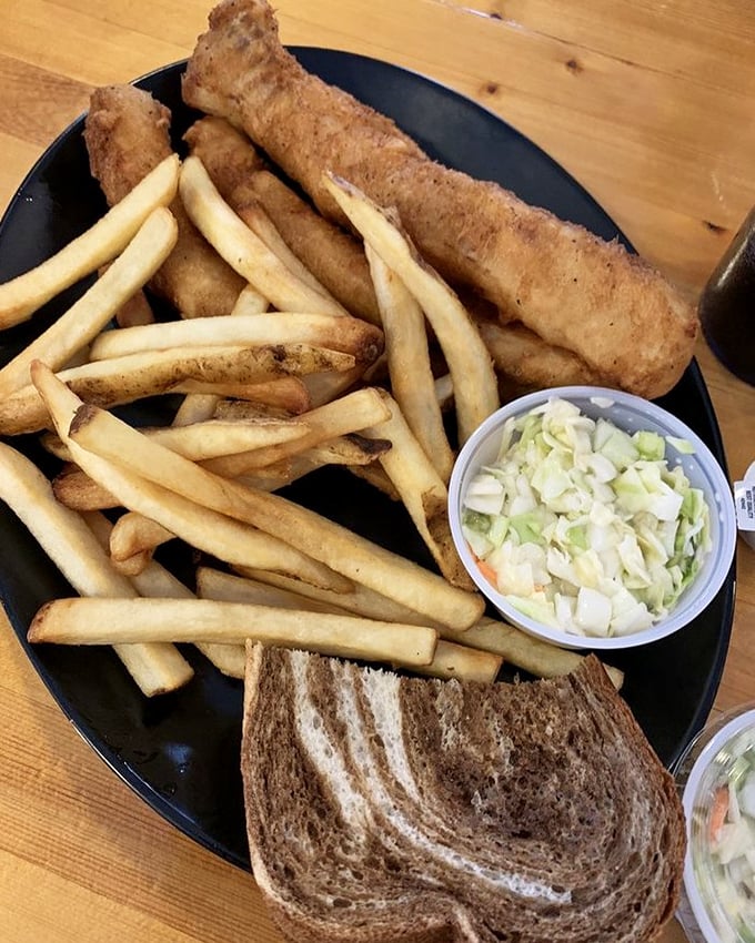 The fish fry that launched a thousand Friday traditions. Crispy, flaky walleye with fries and slaw—a holy trinity of Northwoods dining.