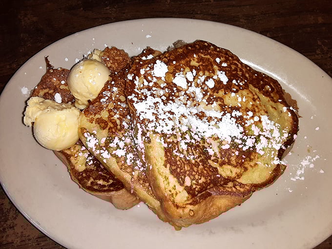 French toast that's crispy outside, custardy inside, proving breakfast can be pure weekend magic.