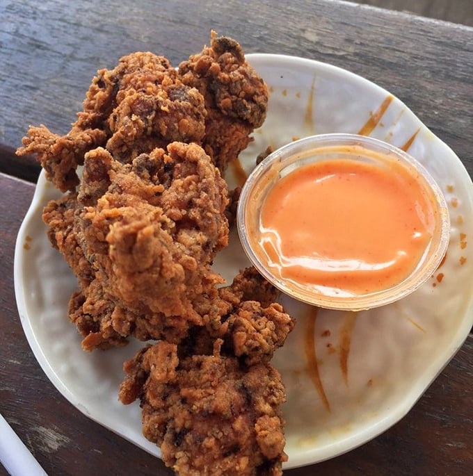 Crispy on the outside, juicy on the inside—this fried chicken makes Colonel Sanders look like he's still in basic training.
