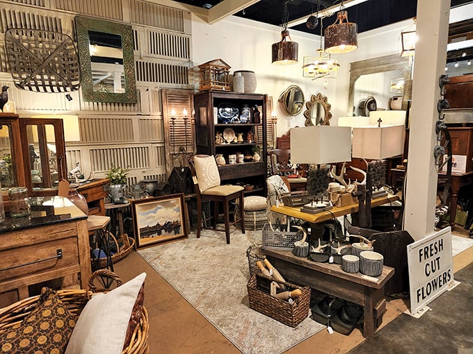 Not your cookie-cutter living room display—each carefully arranged vignette invites you to reimagine your space with character-rich finds.