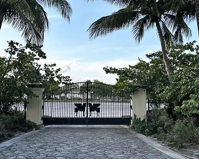 Even the entrance gates hint at the equine magic within, silhouettes of horses promising mythological wonders beyond.