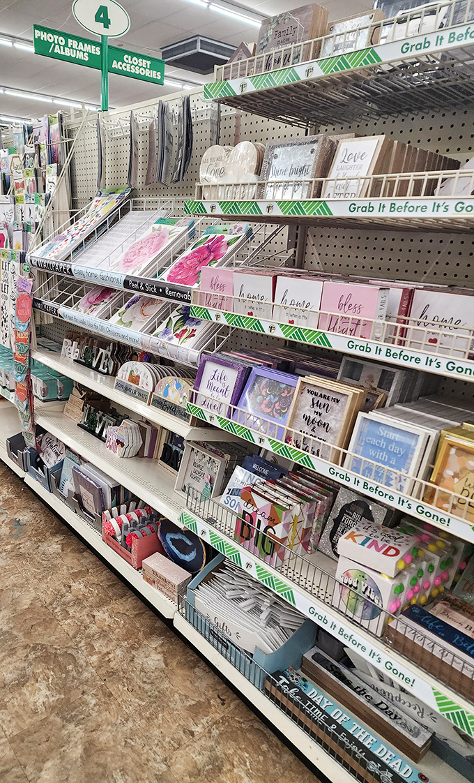 Words to live by: The home decor aisle offers inspirational signs that somehow know exactly what your guest bathroom needs.