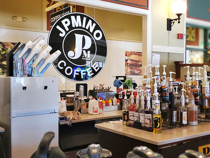 Coffee pit stop essential! JPMINO Coffee offers liquid motivation for the shopping marathon ahead—because bargain hunting requires proper caffeination and strategic planning.