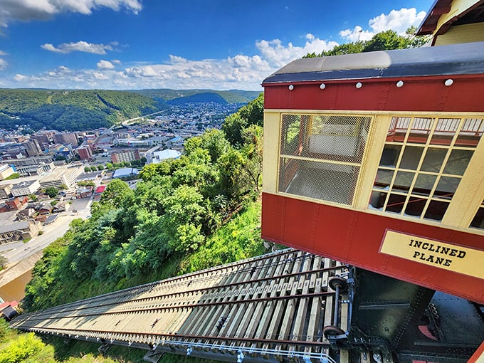 The Inclined Plane doesn't just offer transportation – it delivers perspective. From up here, Johnstown unfolds like a living diorama of American perseverance.