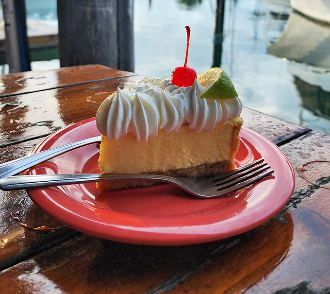 Key lime pie with a view—the perfect marriage of tart and sweet that makes you want to quit your job and move to the Keys.