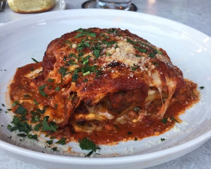 Lasagna that doesn't know the meaning of restraint—layers of pasta, cheese, and sauce in perfect harmony. Architecture you can eat.