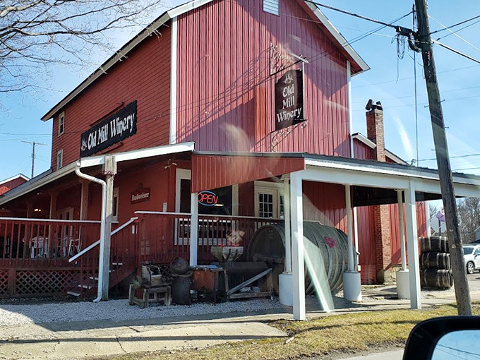 The Old Mill Winery proves Ohio wine country isn't an oxymoron—this converted barn houses grape ambitions and conversations that improve with each pour.