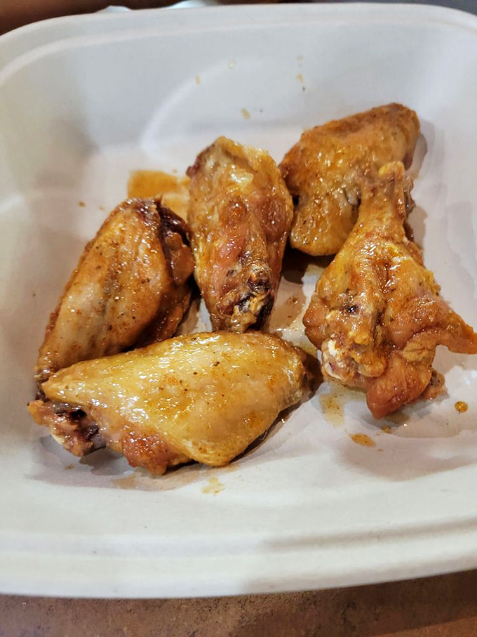 These wings aren't just tossed in Old Bay—they've been introduced, dated, and are now in a committed relationship with Maryland's favorite spice.