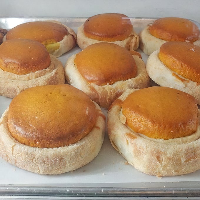 These golden-topped conchas aren't just pastries—they're edible sunshine. The perfect balance of soft bread and crumbly topping makes them the ideal companion to morning coffee.