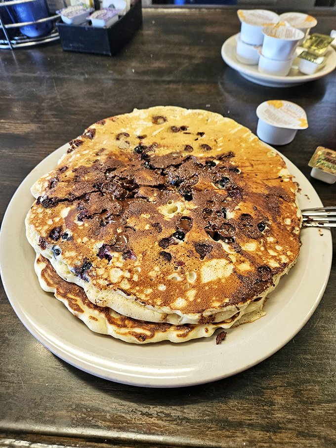 These blueberry pancakes aren't just breakfast, they're an edible security blanket—golden-brown, fluffy, and wider than your smile will be.