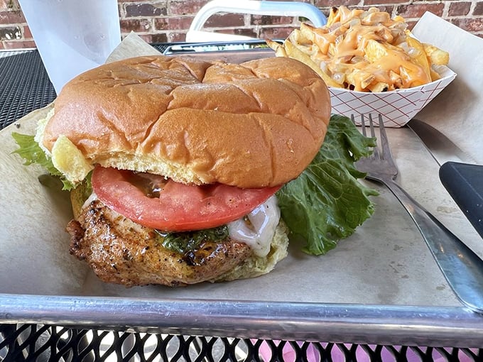 The Pesto Chicken sandwich proves Jack Nolen's isn't just a one-trick pony—this herb-forward creation deserves its own fan club.