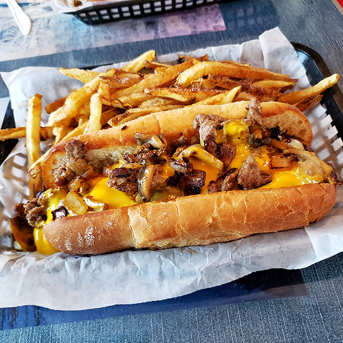 The Philly sandwich doesn't just talk the talk—it walks the walk with tender beef, melted cheese, and enough flavor to make Philadelphia jealous. 