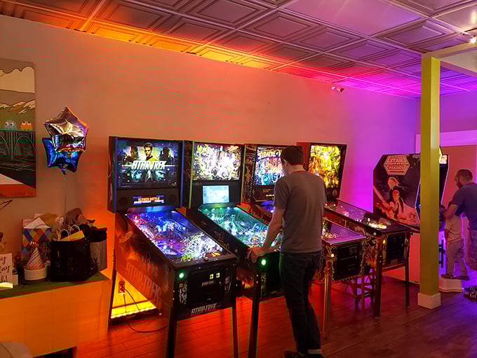 Pinball wizards find their happy place amid the flashing lights and satisfying mechanical clunks of these beautifully maintained machines.