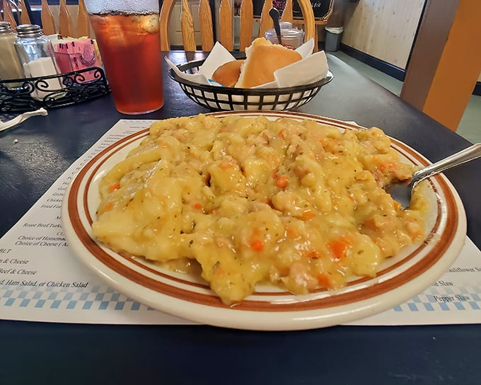 Not just comfort food—this is comfort architecture. A golden-crusted pot pie that's more satisfying than finding money in an old jacket pocket.
