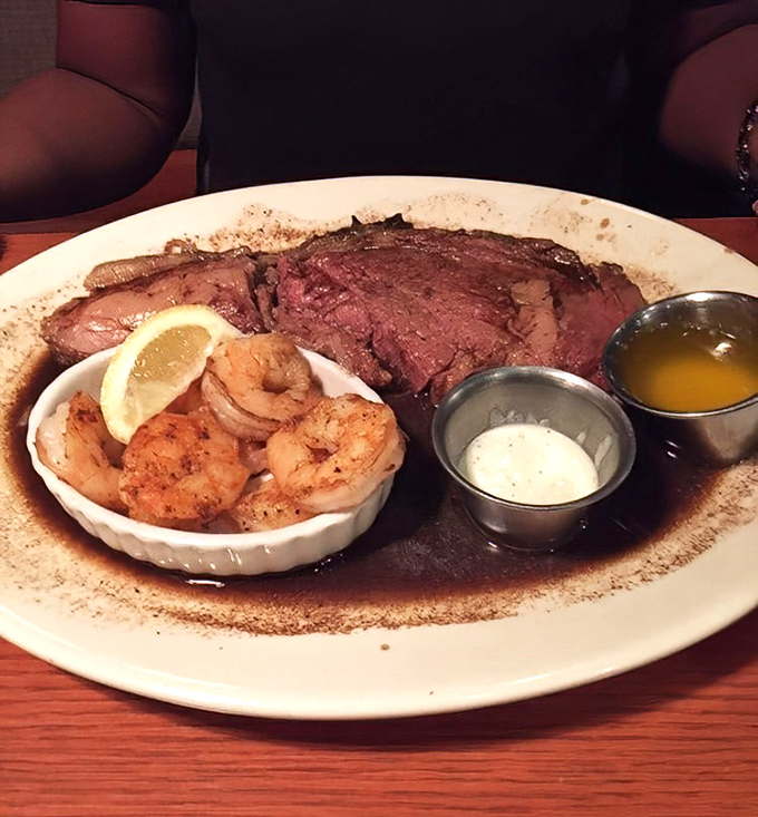 The perfect surf and turf doesn't exi— Oh wait, here it is! Tender beef alongside succulent shrimp with dipping sauces for double-dipping delight