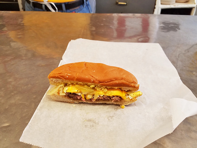 The Cheesy Western in all its glory—a perfect marriage of beef patty and egg that proves breakfast and lunch should never be forced to live apart.