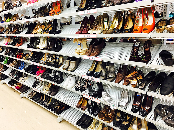 Shoe paradise stretches as far as the eye can see. From barely-worn designer heels to practical loafers, your next favorite footwear awaits discovery.