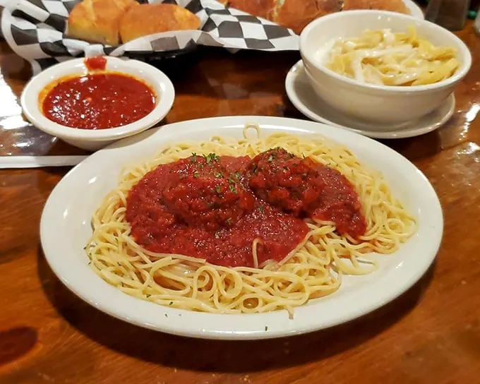 Spaghetti and meatballs—the comfort food equivalent of a warm hug from your favorite aunt who learned to cook in Naples.