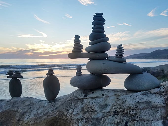 Rock balancing: where gravity takes a holiday and patience becomes art. These stone sculptures are El Capitán's temporary treasures.