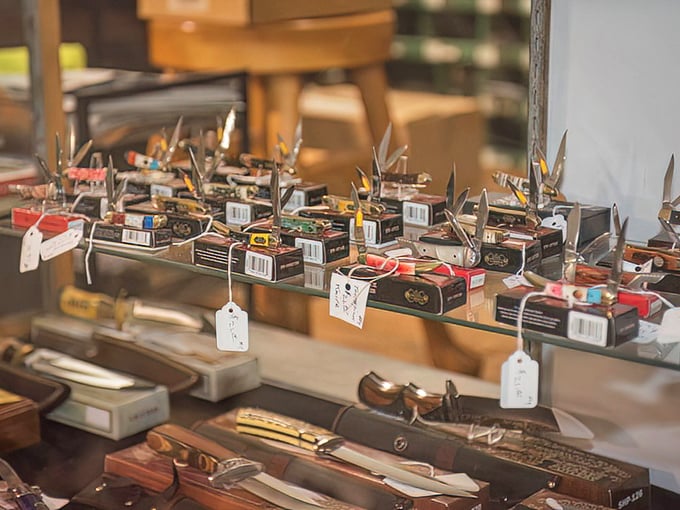 These aren't your average pocket knives – they're conversation pieces with blades, each one telling a different story of utility and craftsmanship.