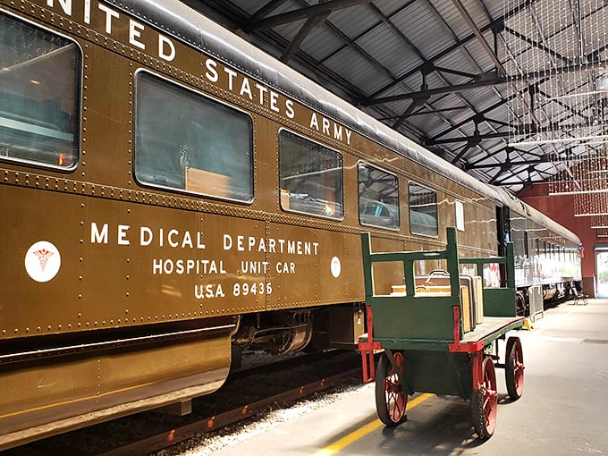 This U.S. Army Hospital Car #89436 served our troops with distinction, a rolling medical marvel that brought care to soldiers when they needed it most.
