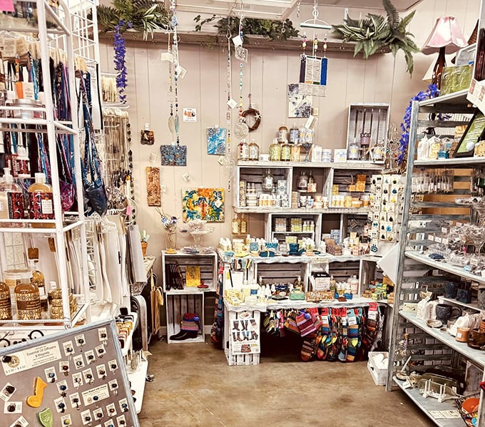 Every nook reveals a new collection to explore. Like archaeological layers of American life, each shelf contains artifacts from different decades.