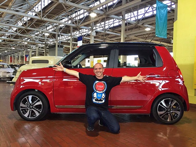 When your car is smaller than your wingspan, you know you've found something special. This tiny red Japanese Kei car makes SUVs look like dinosaurs.