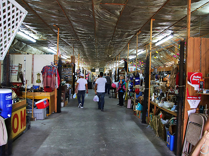 The market's rustic interior feels like stepping into your eccentric uncle's garage sale—if your uncle collected absolutely everything under the sun.