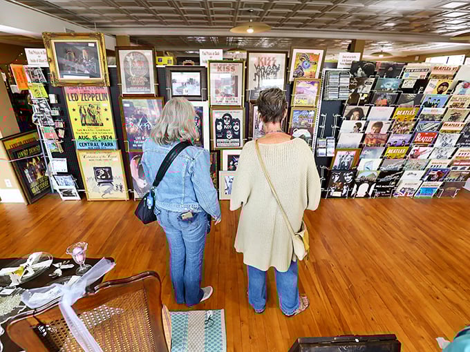 Music lovers pore over concert posters and album art, mentally calculating if they have wall space for that Led Zeppelin masterpiece they didn't know they needed.
