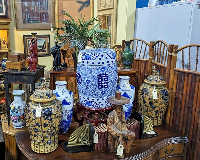 Not your average pottery barn. These blue and white ceramics have survived longer than most Hollywood marriages—and look better too.