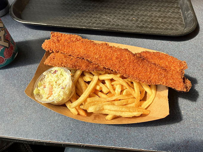 Fish and chips that would make Neptune himself rise from the depths – golden, crispy perfection paired with fries that demand to be savored.