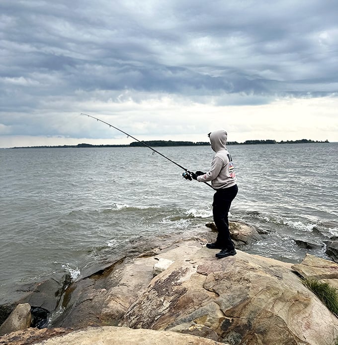 Modern meditation looks like this: one person, one rod, endless water, and absolutely zero notification pings.