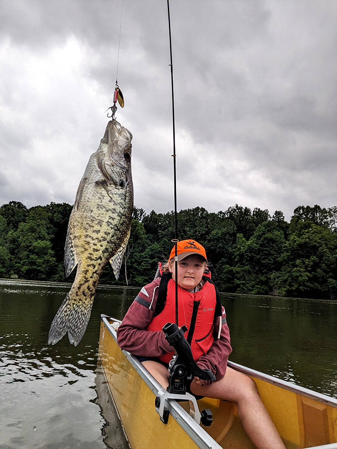 "The fish are always bigger at Kiser Lake" isn't just a saying – it's photographic evidence!