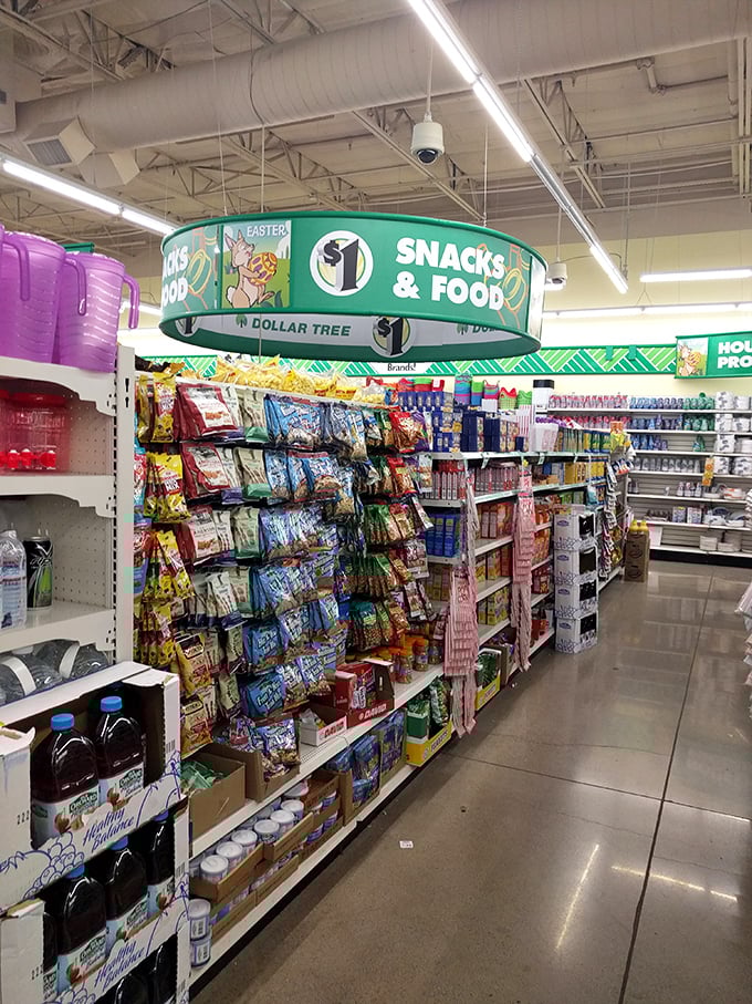 The snack aisle – where willpower goes to die and movie night preparations come to life, all for pocket change.