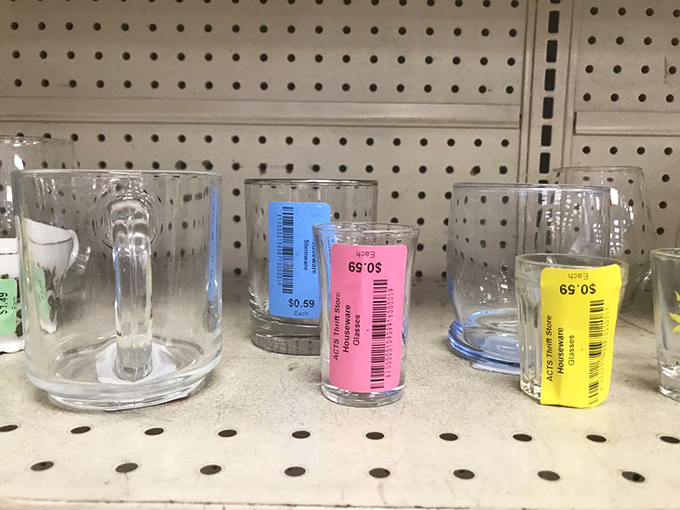 These glasses aren't just drinkware—they're conversation pieces with color-coded price tags that make bargain hunting as easy as a summer cocktail.