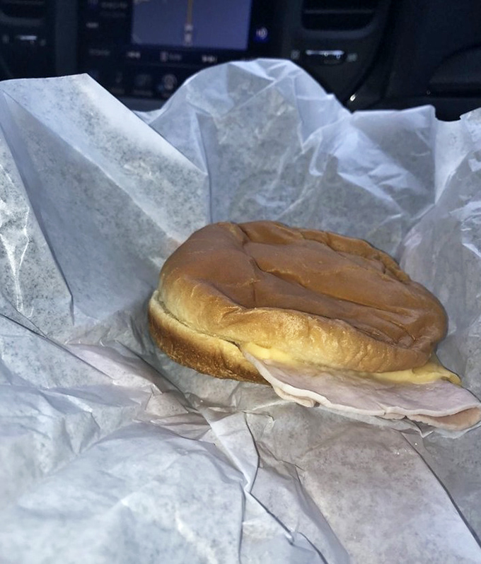 The ham and cheese doesn't try to be Instagram-worthy—it's too busy being exactly what a sandwich should be: honest and satisfying.