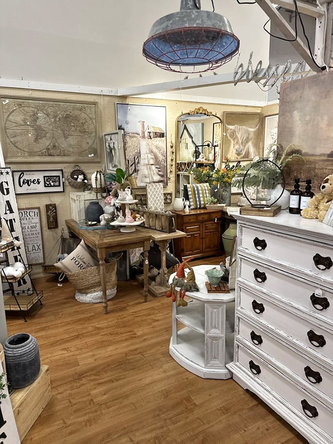 A perfectly styled vignette that makes you question all your life's decorating choices—in the best possible way.