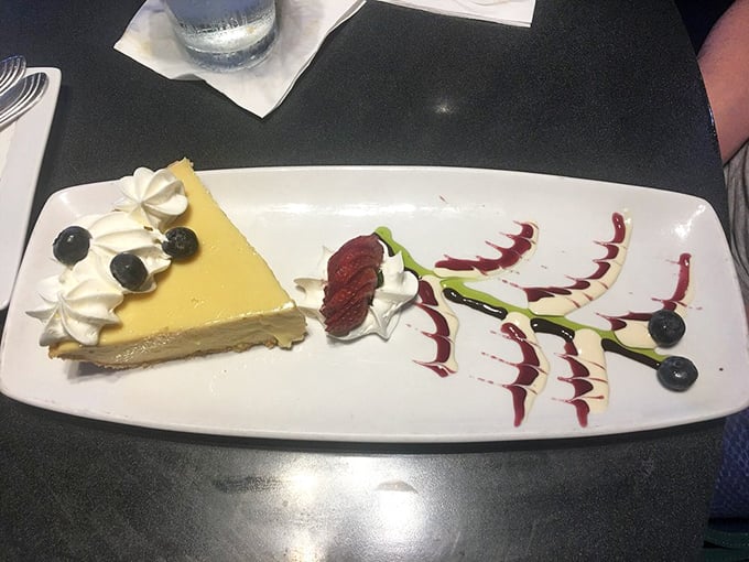 Key lime pie that strikes the perfect balance between sweet and tart. That artistic presentation isn't just for show—it's the prelude to a citrus symphony.