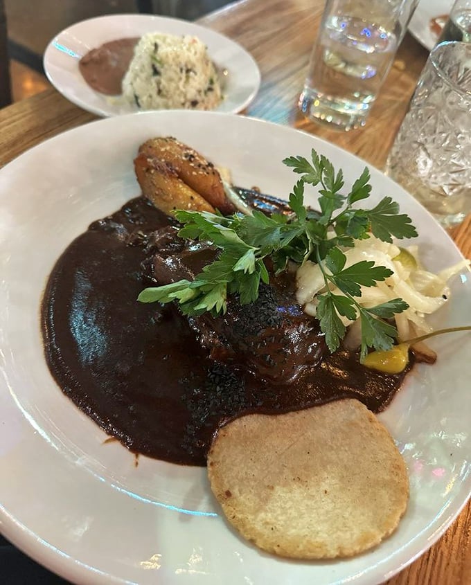 The mole negro isn't just dark in color—it's mysterious, complex, and so deeply satisfying you'll want to interrogate the chef for their secrets.