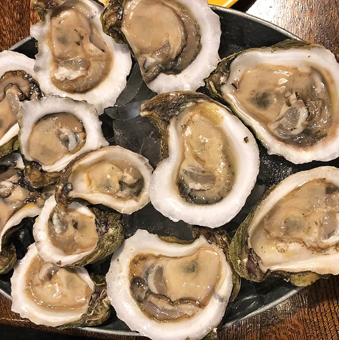 These oysters aren't just seafood; they're little cups of ocean perfection. Fresh, briny, and ready for a squeeze of lemon—nature's perfect appetizer.