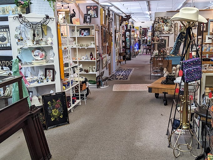 Every aisle tells a different story. This isn't shopping—it's time travel with price tags, where each booth is a chapter from someone else's memories.