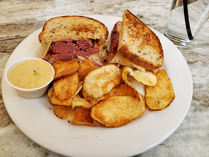 The Reuben sandwich here doesn't just talk the talk—thick-sliced corned beef and sauerkraut create a masterpiece that would make even New York delis jealous.